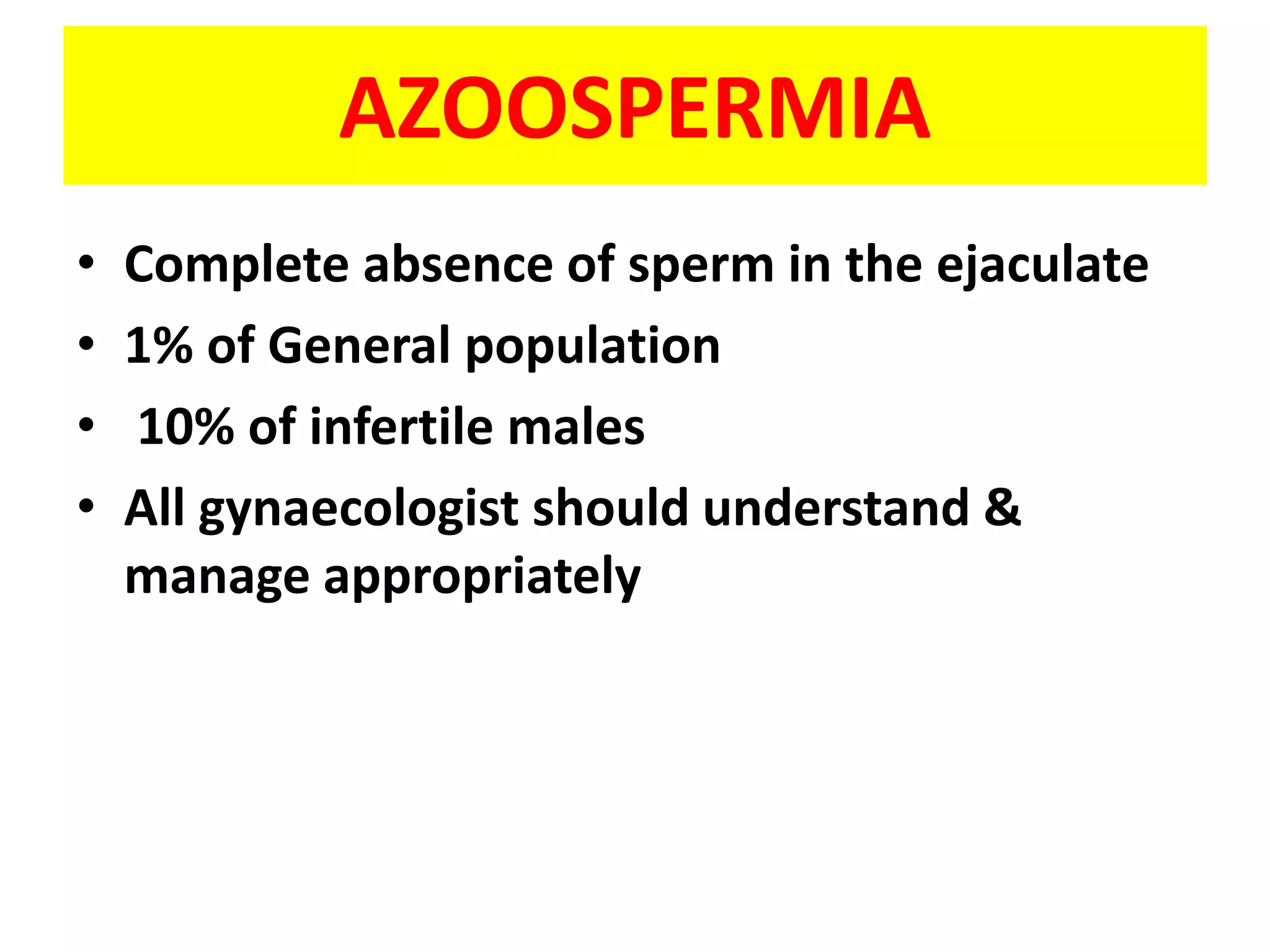 AZOOSPERMIA Management Made Simple : “Stepwise approach” | PPTX
