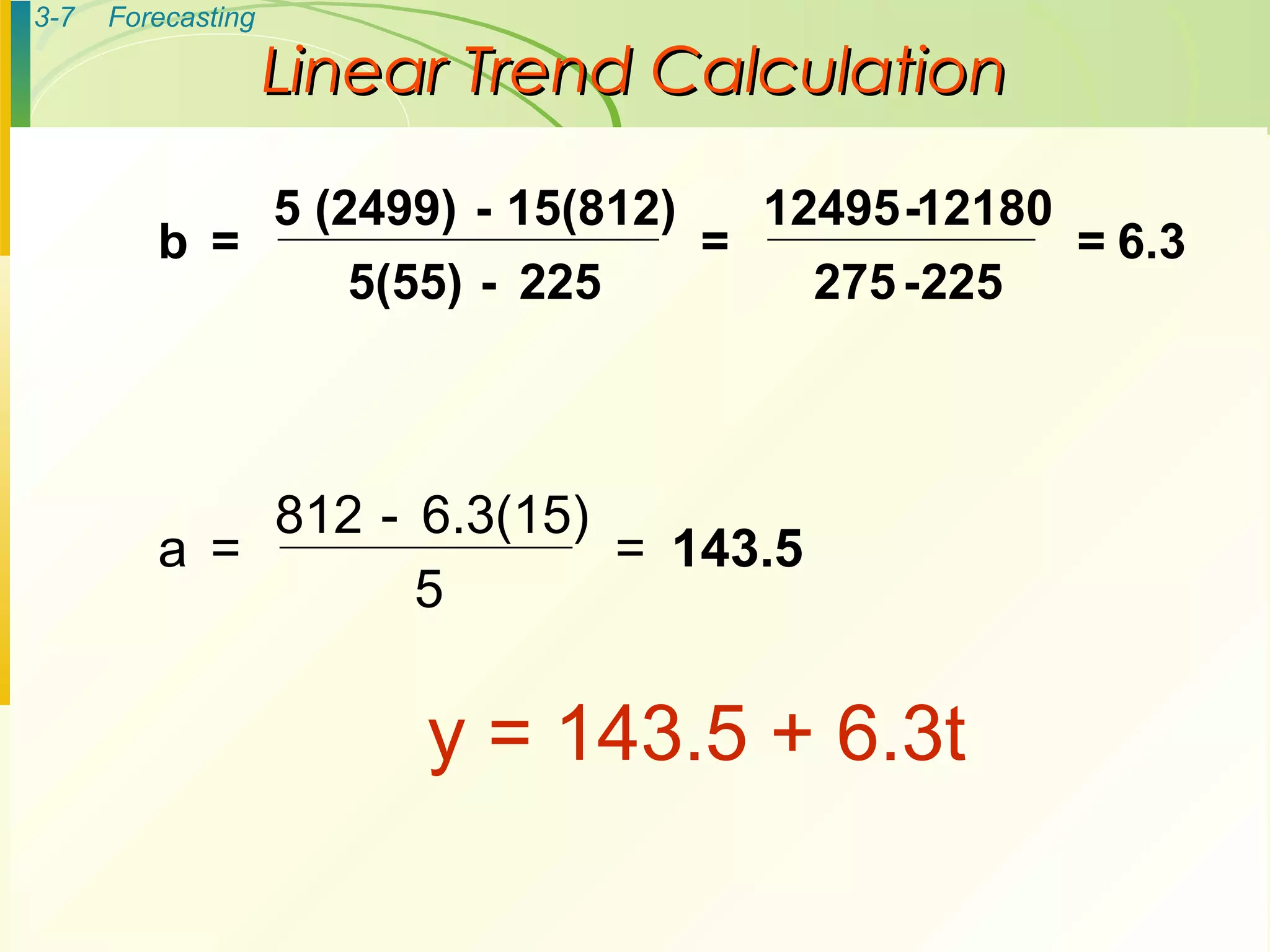 2b. forecasting linear trend | PPT
