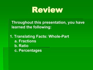 2b. Sharing Interesting Facts - Whole-Part | PPT
