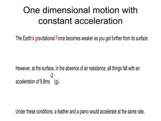 2b. motion in one dimension | PPT