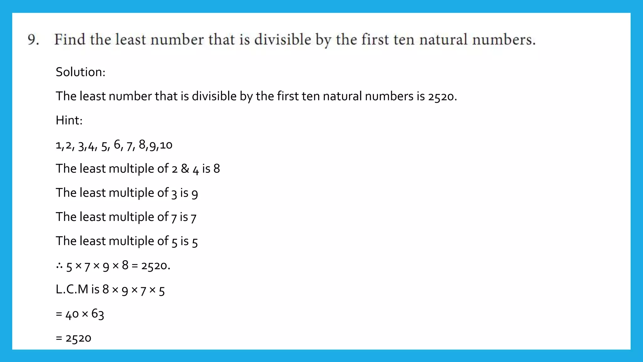 2b. Pedagogy of Mathematics - Part II (Numbers and Sequence - Ex 2.2 ...