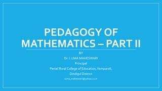 2b. Pedagogy of Mathematics - Part II (Numbers and Sequence - Ex 2.2 ...
