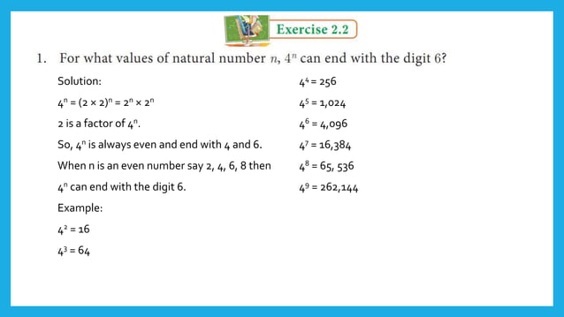 2b. Pedagogy Of Mathematics - Part Ii (numbers And Sequence - Ex 2.2) | Ppt