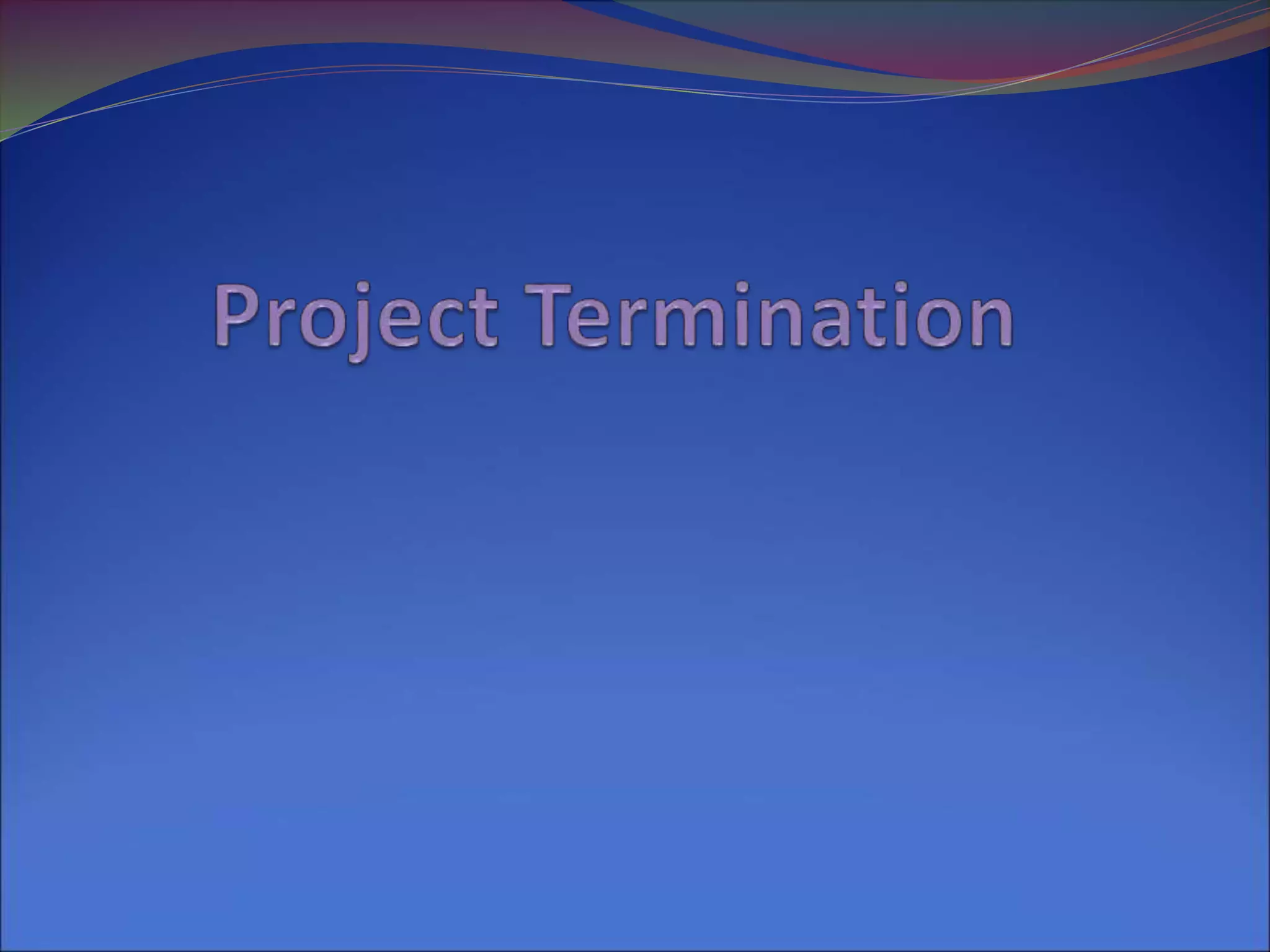 2 b. project termination | PPT