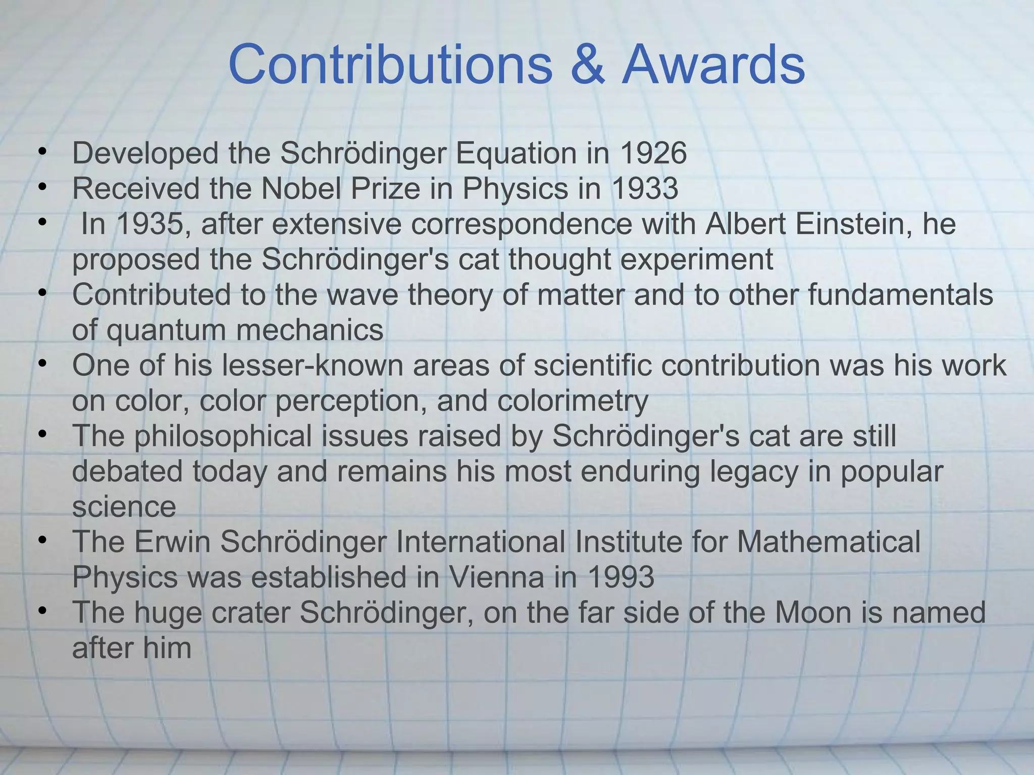 Erwin Schrodinger | PPT