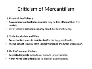 MERCANTILISM theory (international political economy) | PPTX