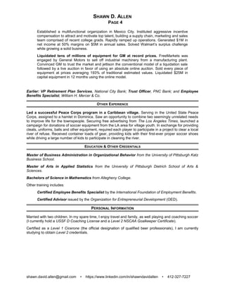 Allen, Shawn EXPANDED RESUME | DOC