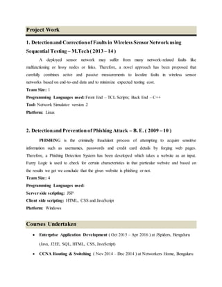 Rohith_M.Tech_ComputerScience_2014 | DOCX | Web Development | Internet