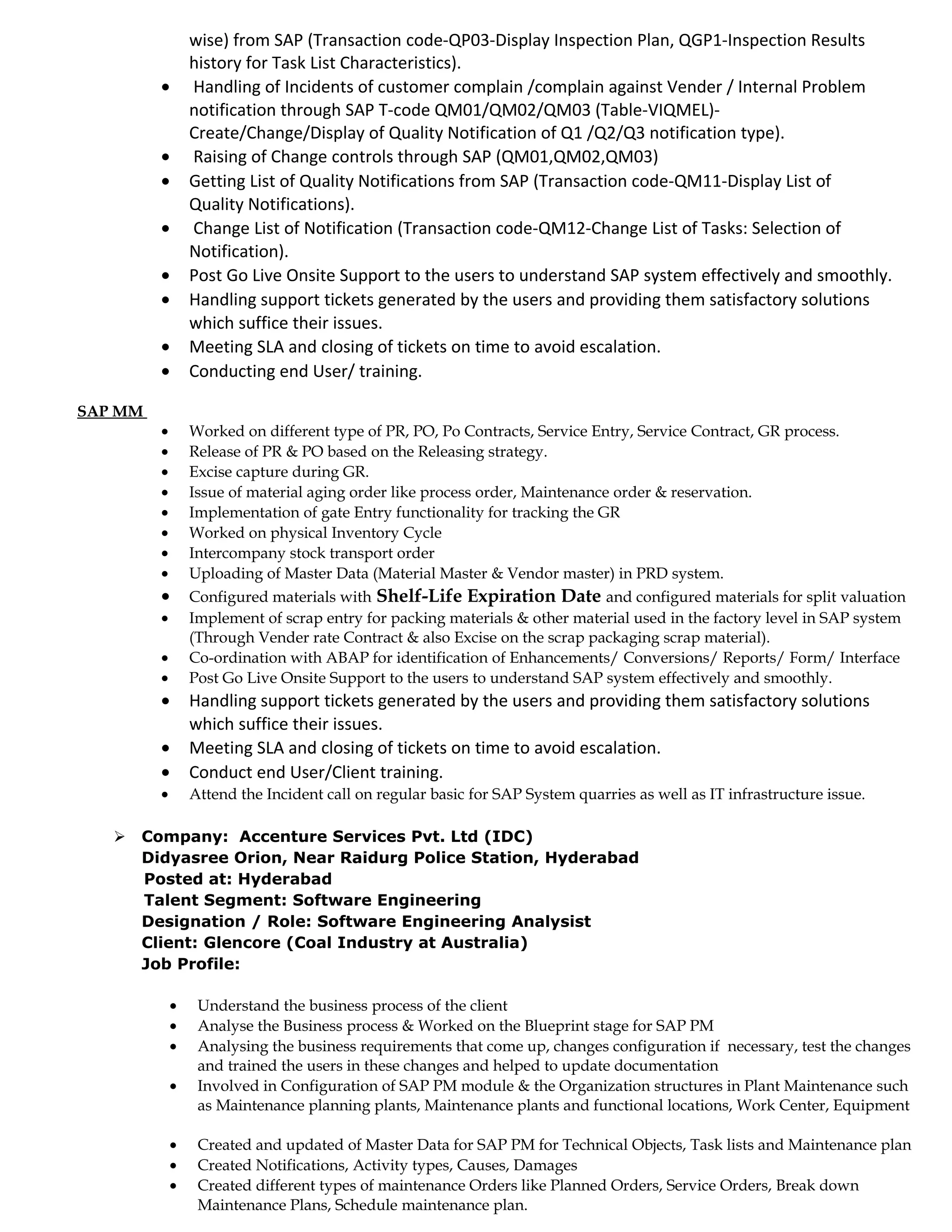 SAMBIT Resume-SAP PM & PP Consultant | PDF