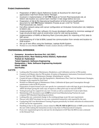 SAMBIT Resume-SAP PM & PP Consultant | PDF