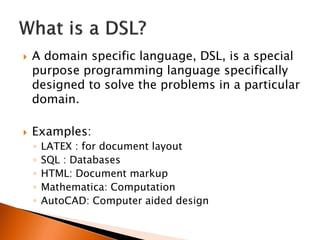 Building an Domain Specific Language for a Service | PPT