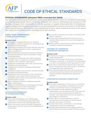 G.Bukowski. Ethics in Fundraising Handouts 10.25.16