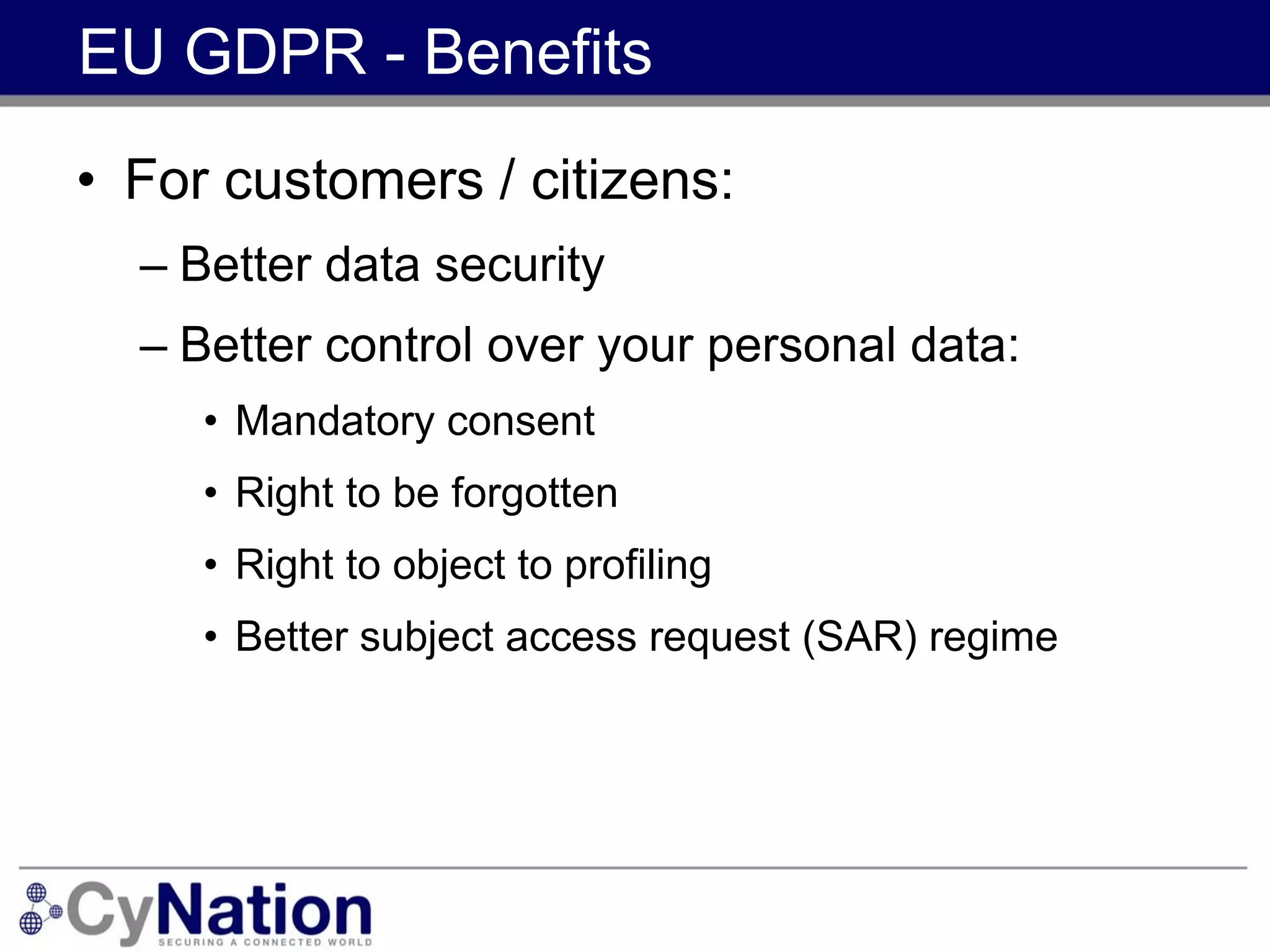 CyNation - 7 things you should know about EU-GDPR | PDF | Internet ...