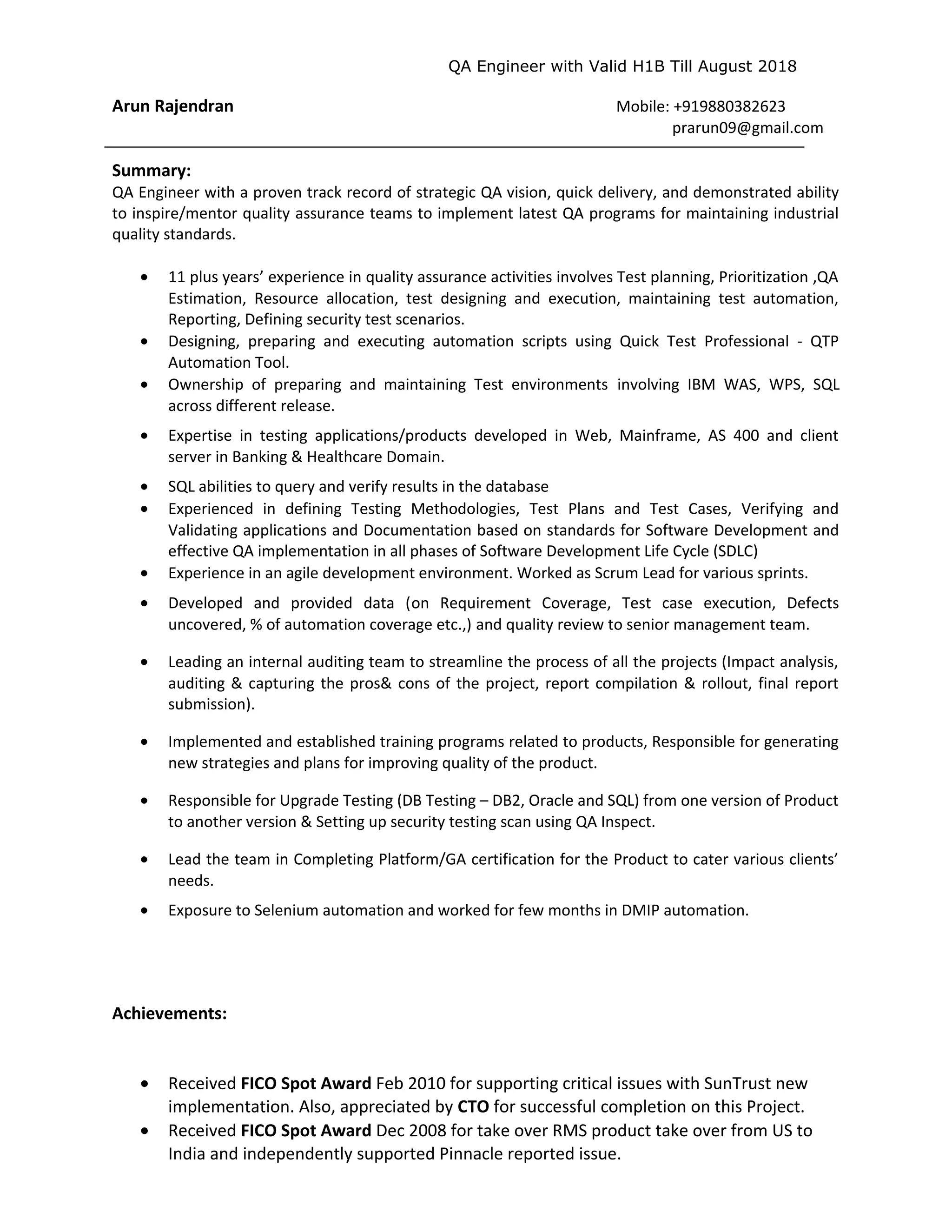 11+YrsQAProfile_ ValidH1BAug2018 | DOC