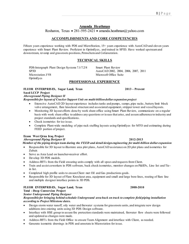 Heathman.Amanda resume | DOCX | Civil Engineering Industry | Industries