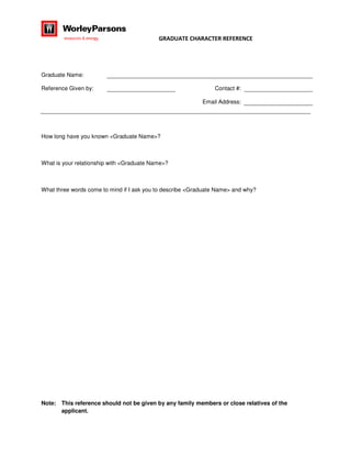 Character Reference | PDF