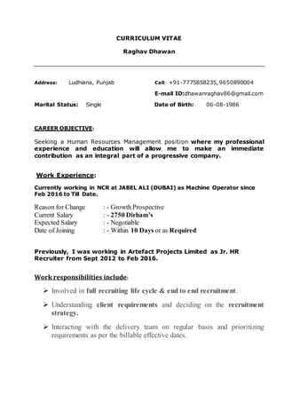 Raghav_updated resume | PDF