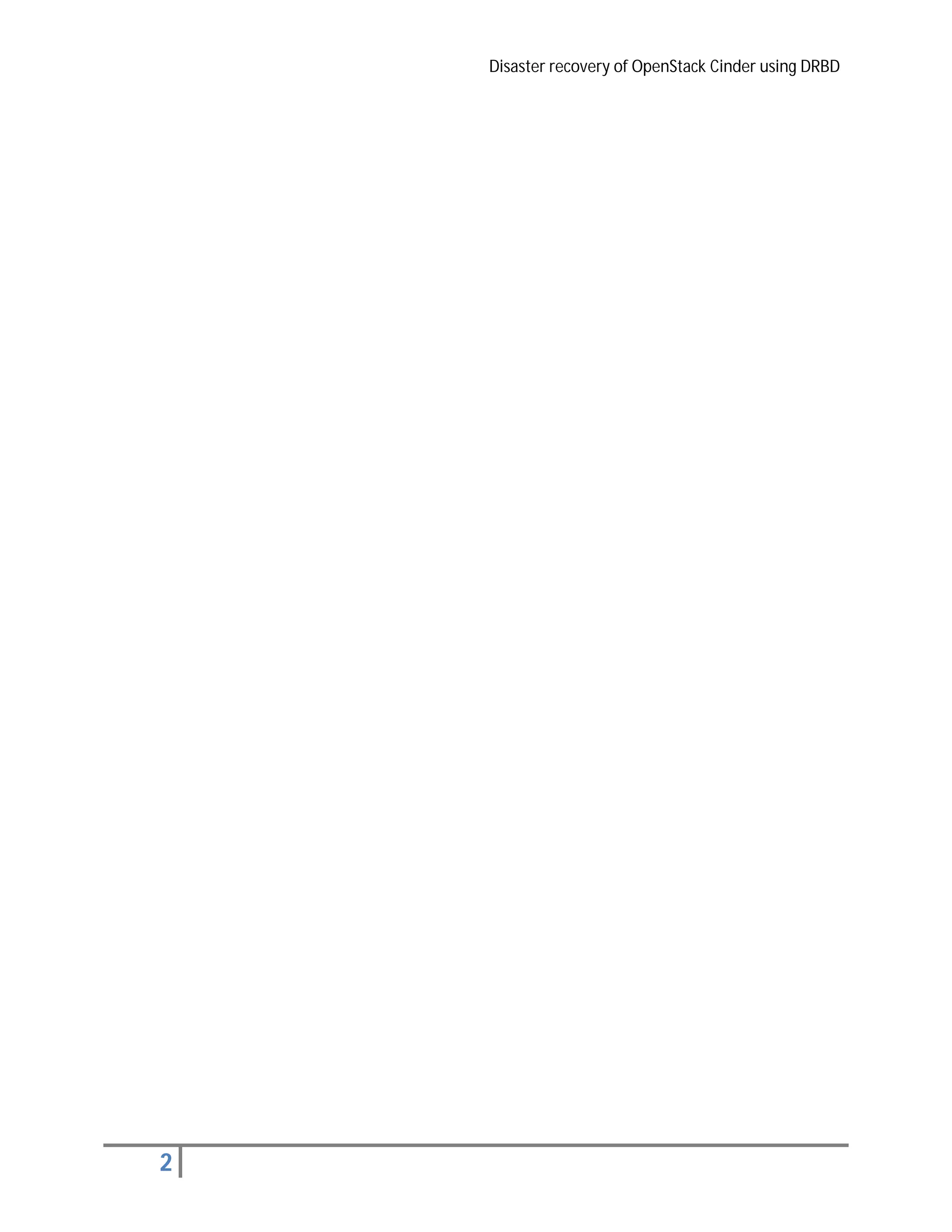 Disaster recovery of OpenStack Cinder using DRBD | PDF