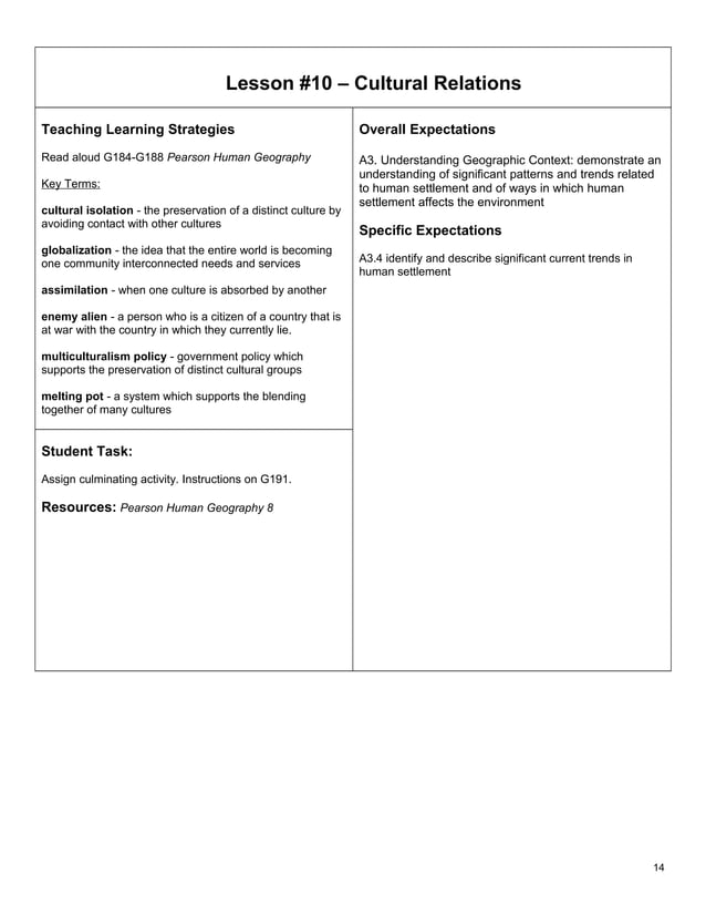 geography grade 8 unit plan (2) | DOC | Geography | Science