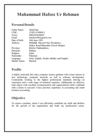 CV Hafeez (1) (1) | PDF