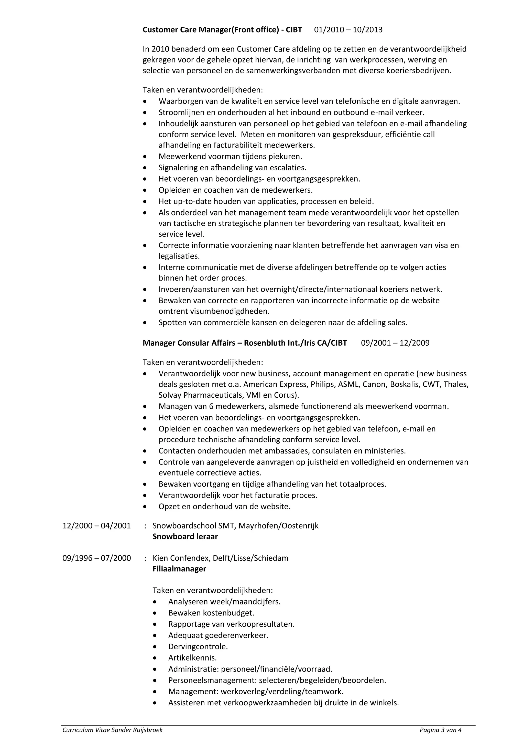 CV Sander Ruysbroek - 2016 v1 | PDF
