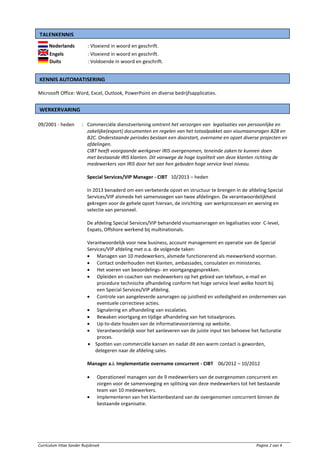 CV Sander Ruysbroek - 2016 v1 | PDF