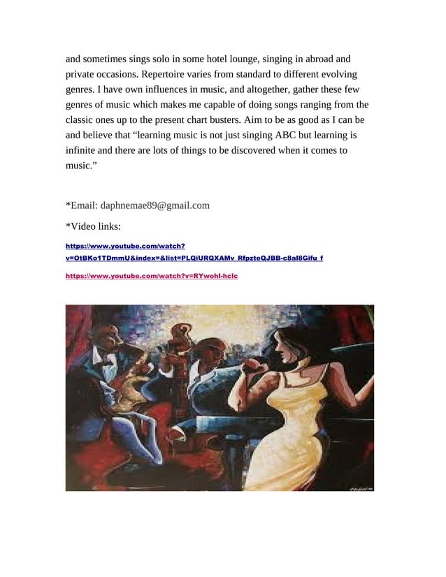 Daphne Singing Profile | RTF