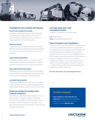 Sales sheet TradeSphere Why automate your global trade management | PDF
