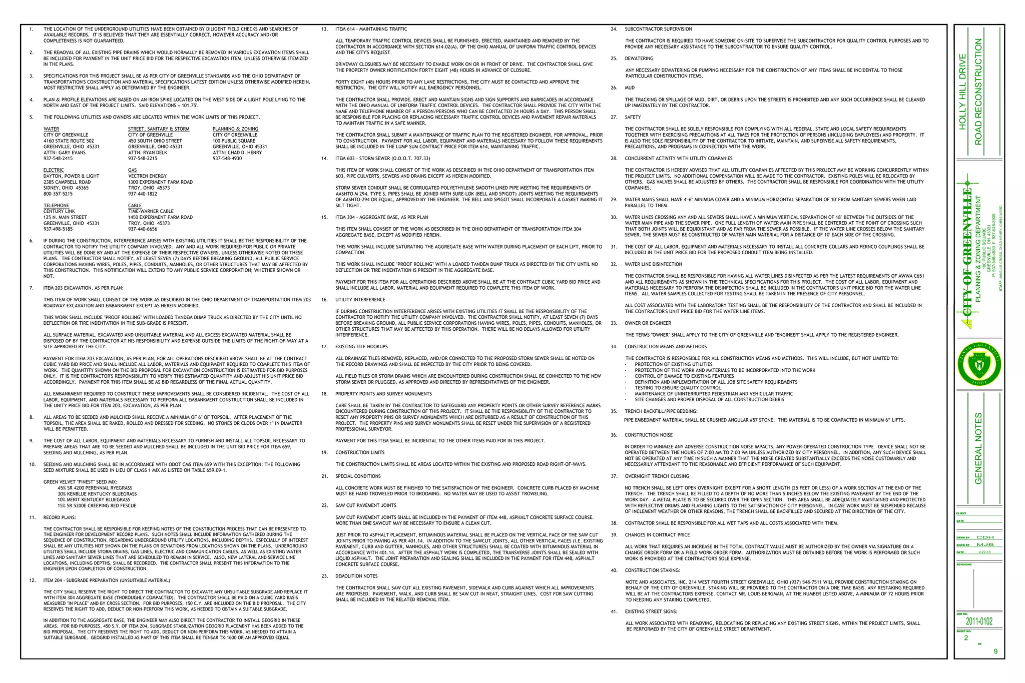 Holly Hill Drive Plans 4-11-13 | PPT