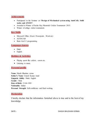 shashi cv | DOCX