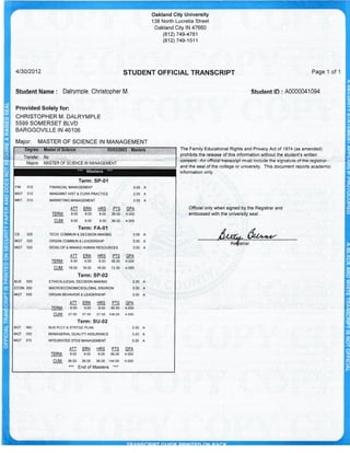 Oakland City Transcript | PDF