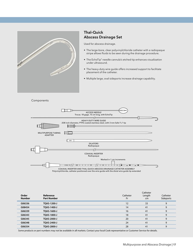 Cook Interventional Radiology Percutaneous Drainage | PDF