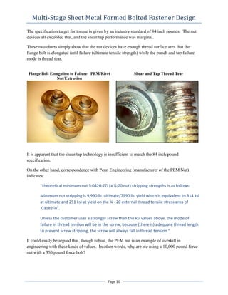 Multi-StageSheet Metal Fromed Bolted Fastener Design | PDF