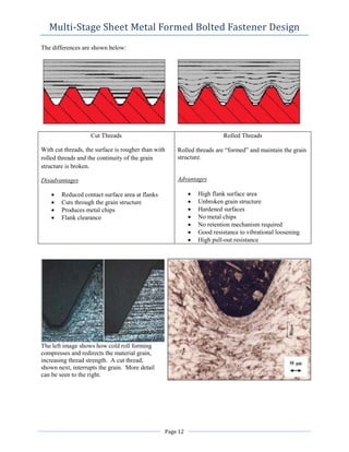 Multi-StageSheet Metal Fromed Bolted Fastener Design | PDF
