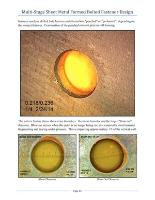 Multi-StageSheet Metal Fromed Bolted Fastener Design | PDF