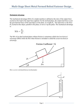 Multi-StageSheet Metal Fromed Bolted Fastener Design | PDF
