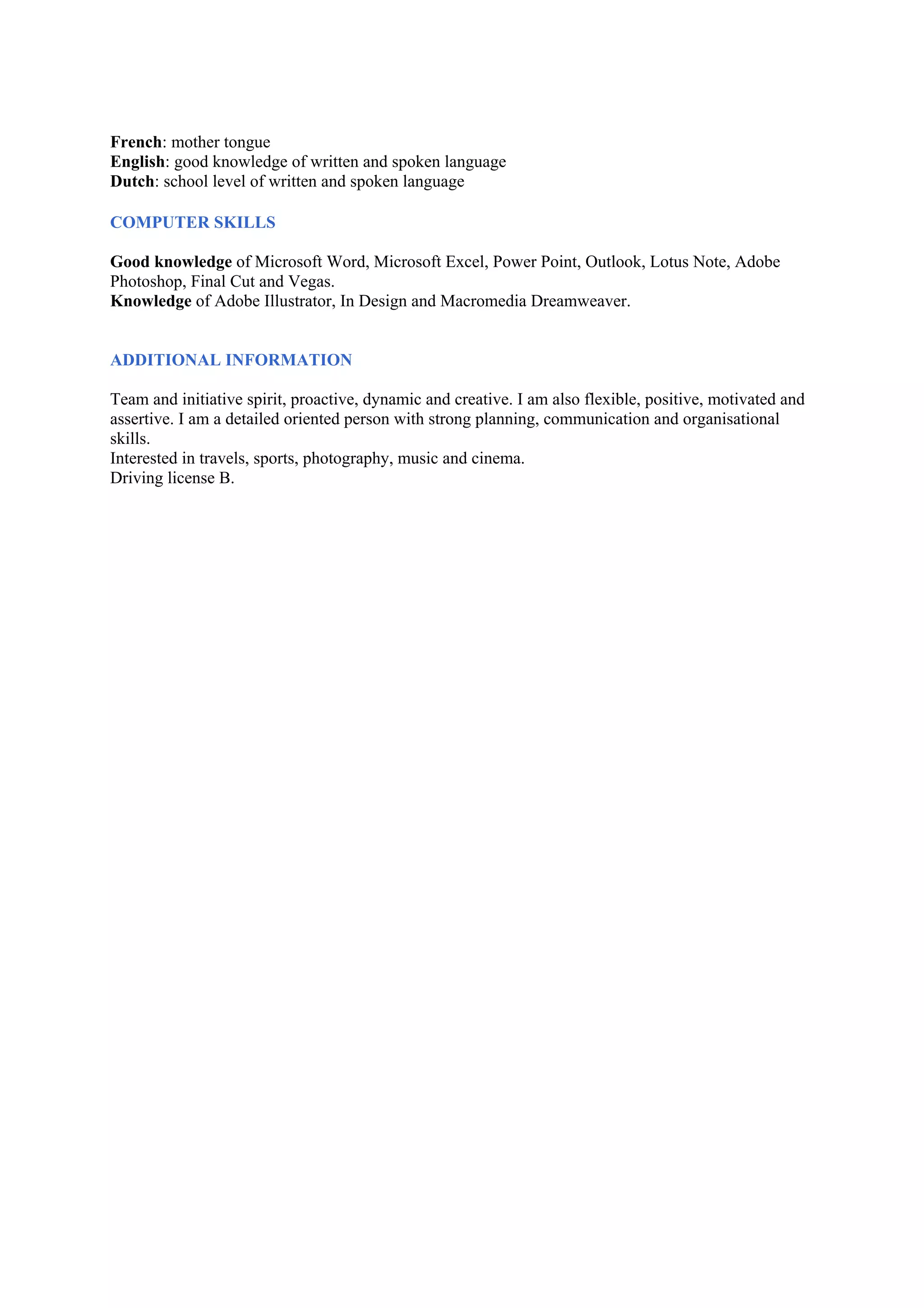 Resume N Warenghien | PDF | Human Resources | Business