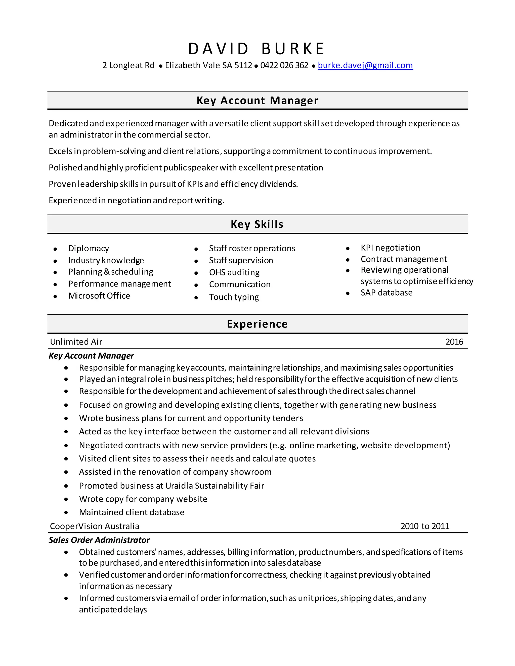 CV-for-David-Burke | PDF