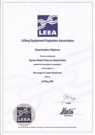 Ayman LEEA Certificates | PDF