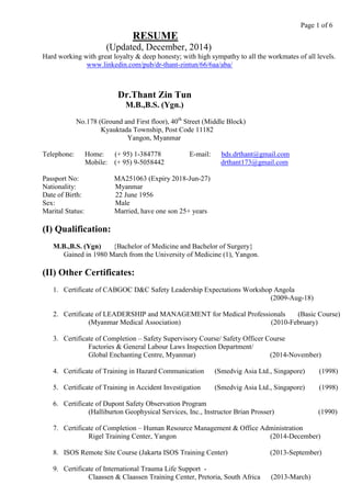 the Resume Dr.Thant 2014-Dec-27 updated | PDF