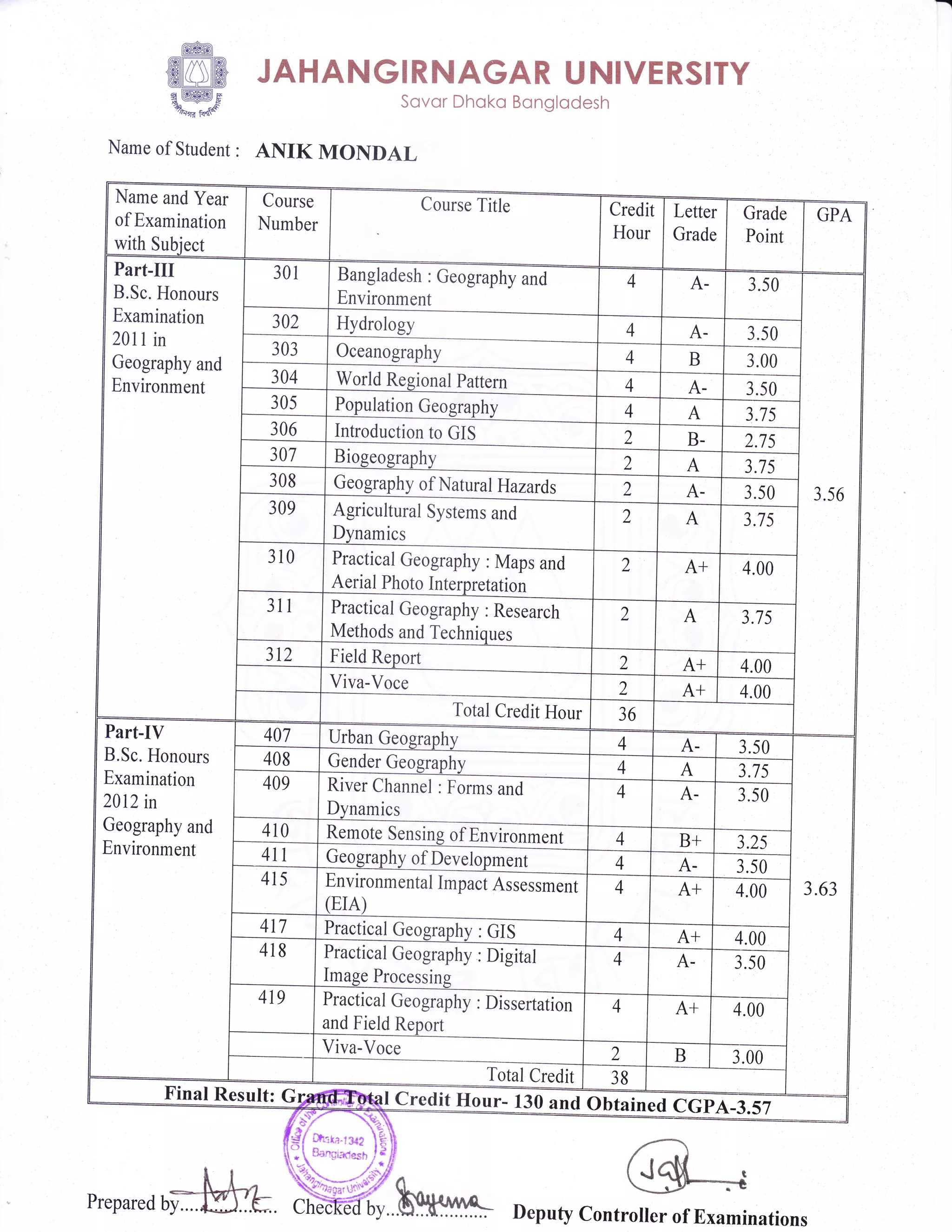 bsc transcript 2 | PDF