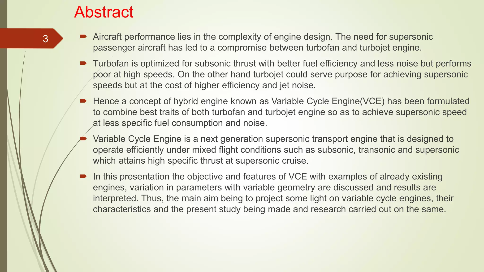 Variable cycle engine ppt. | PPTX