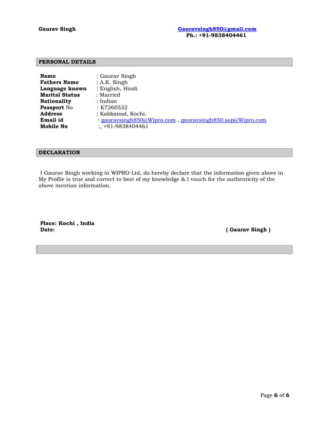 Gaurav_Singh-SAP_ABAP_Profile | PDF | Web Development | Internet