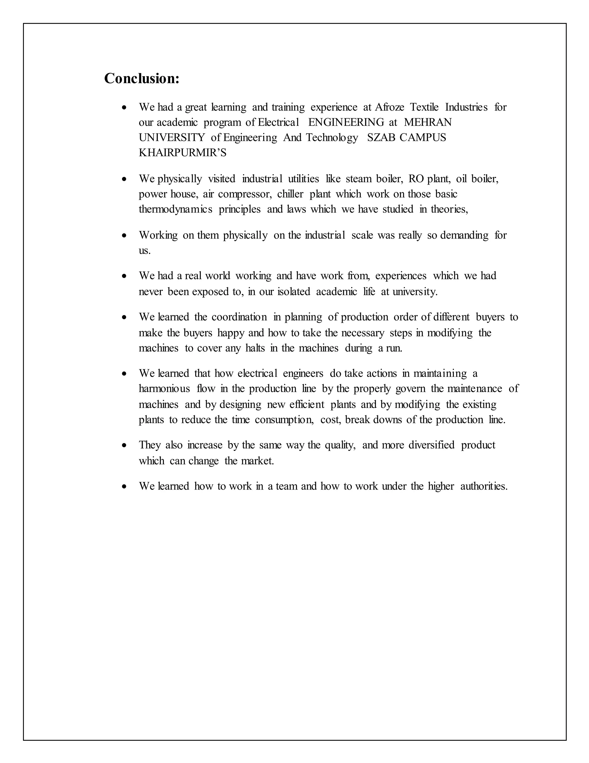 AFROZE TEXTILE INDUSTRIES | DOCX