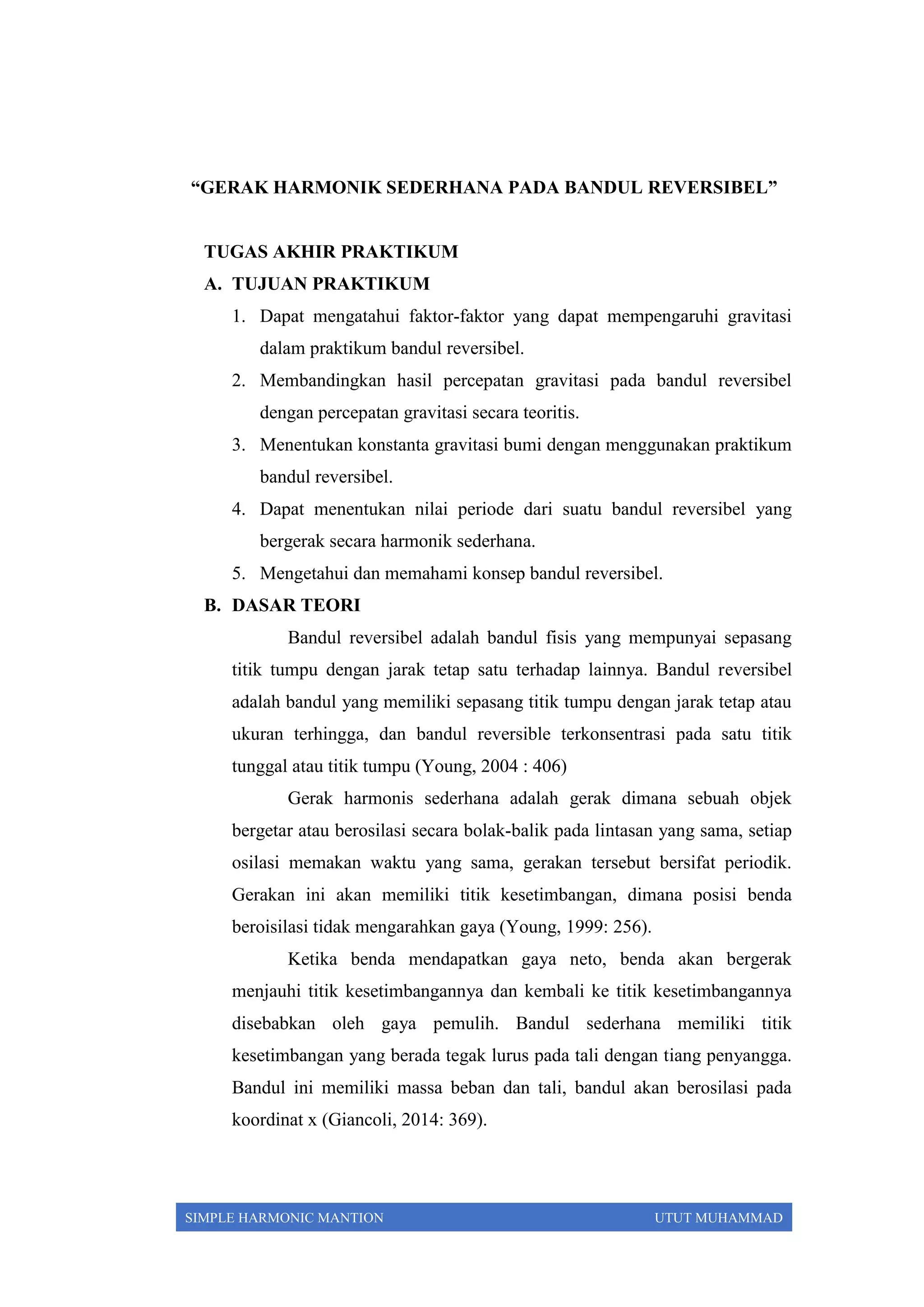 2 b 59_utut muhammad_laporan_gerak harmonik sederhana pada bandul ...