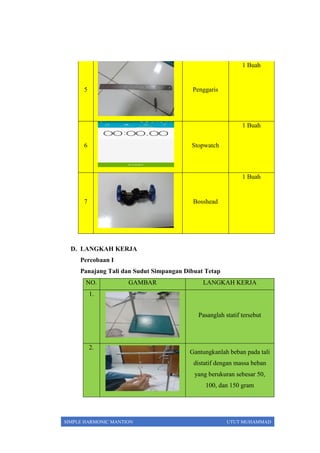 2 b 59_utut muhammad_laporan_gerak harmonik sederhana pada bandul sederhana | PDF