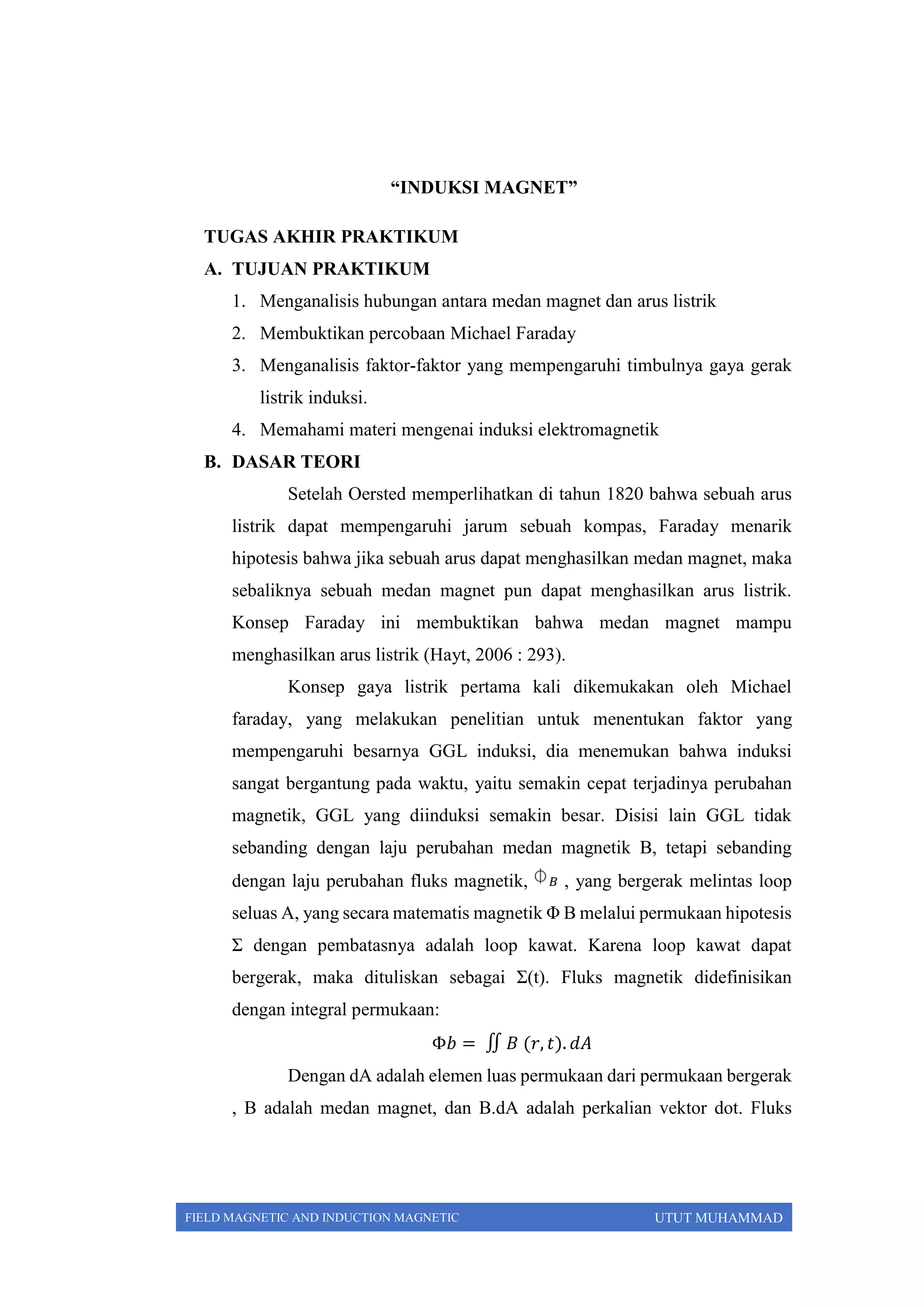 2 b 59_utut muhammad_laporan_medan magnet dan induksi magnet | PDF