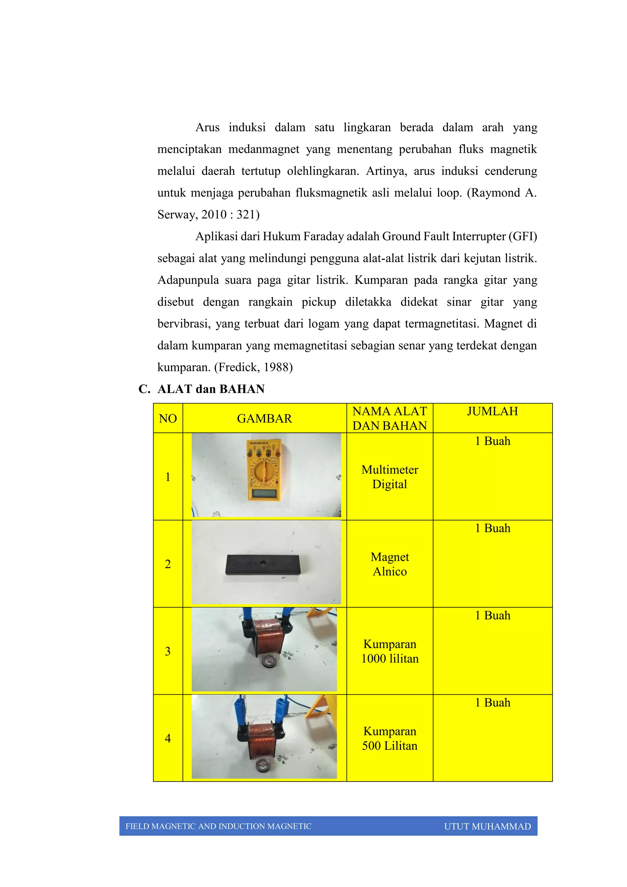 2 b 59_utut muhammad_laporan_medan magnet dan induksi magnet | PDF