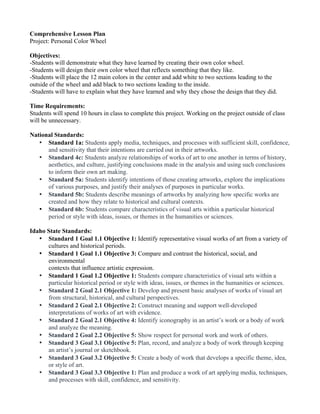 Curriculum Project | PDF