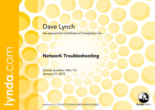 Network Troubleshooting Certificate | PDF